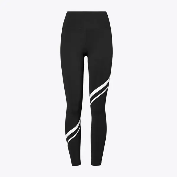 Tory Burch Sculpt Compression Diagonal Chevron Legging - Sport Black