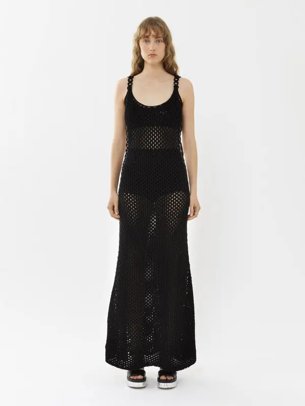 knee length dresses for ladies Blossom Crochet Maxi Dress  Mologoko Couture