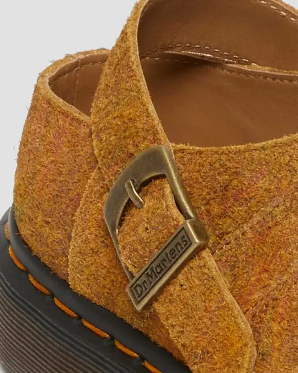 Dr. Martens Isham Marbled Suede Slingback Mule \'Brown Mustard\' men’s size 12 new Isham Marbled Suede Slingback Mules in Brown | Dr. Martens main image 4