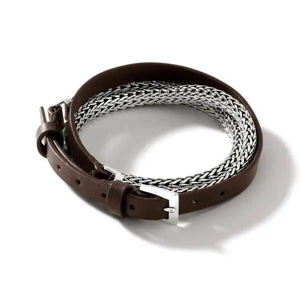 John Hardy Icon Wrap Bracelet - Dark Brown