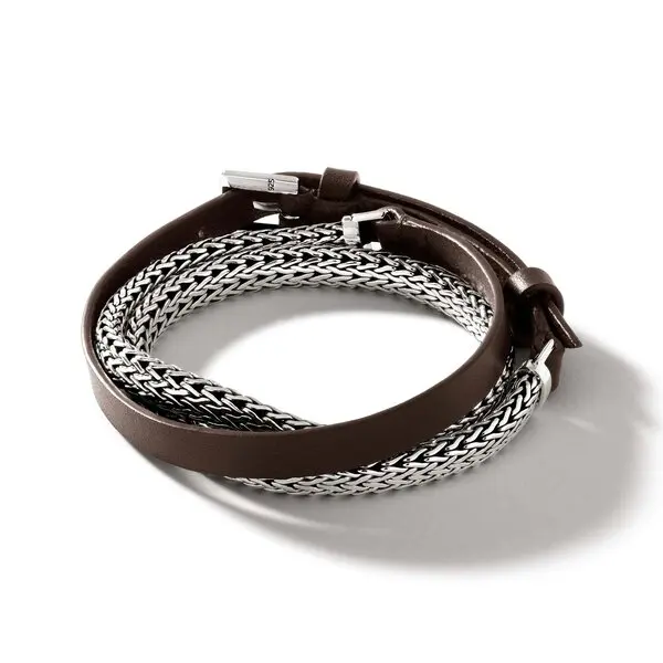 John Hardy Icon Wrap Bracelet - Dark Brown