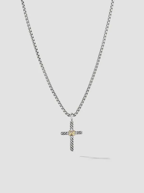 David Yurman Petite X Cross Necklace In Sterling - Silver