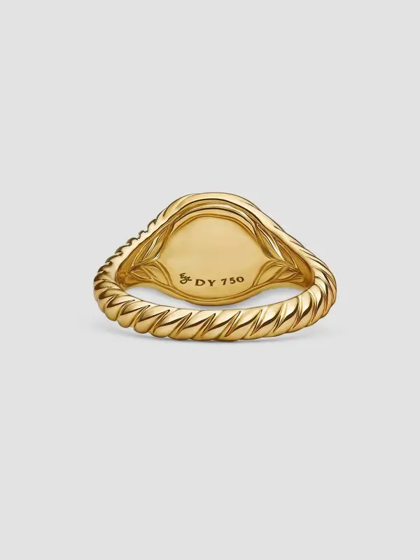 David Yurman Sculpted Cable Pinky Ring In 18k Yellow