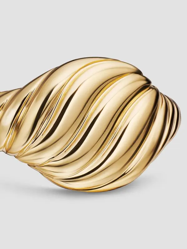 David Yurman Sculpted Cable Pinky Ring In 18k Yellow