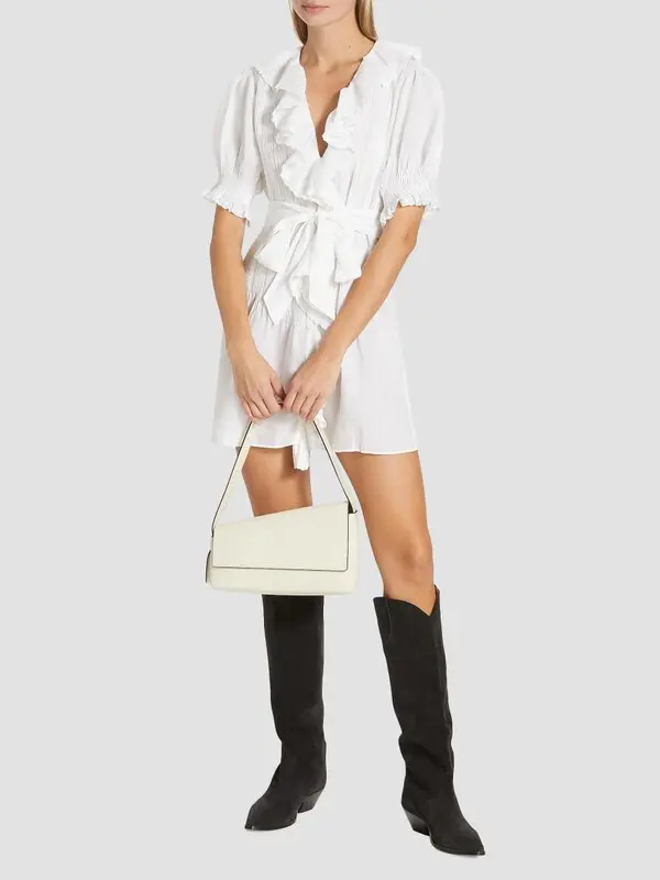 DÔEN Piper Belted Ruffled Minidress