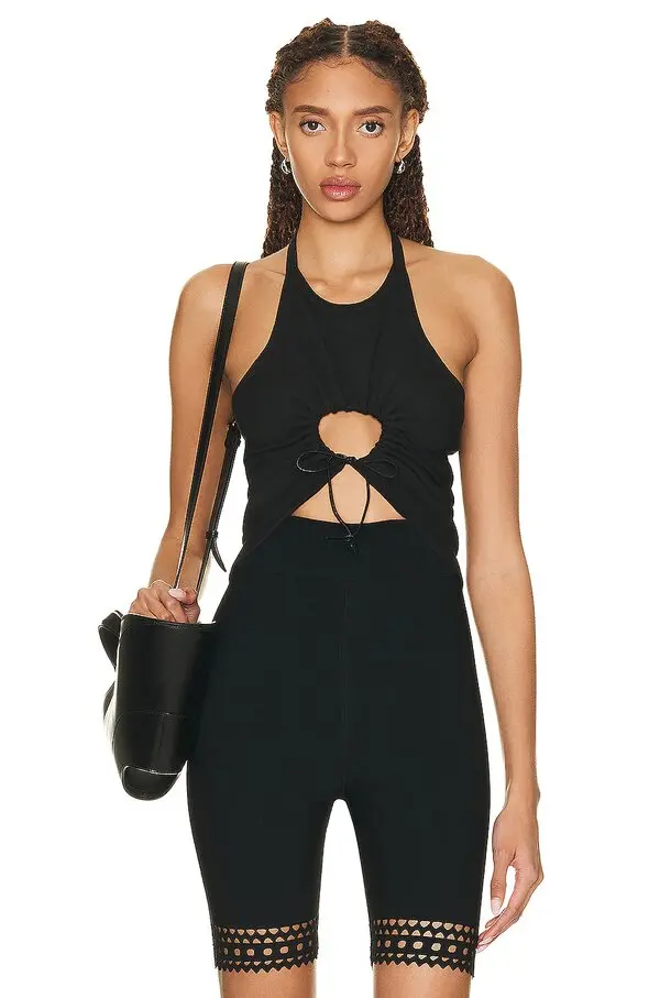 Alaïa Gathered Tank - Noir Alaïa