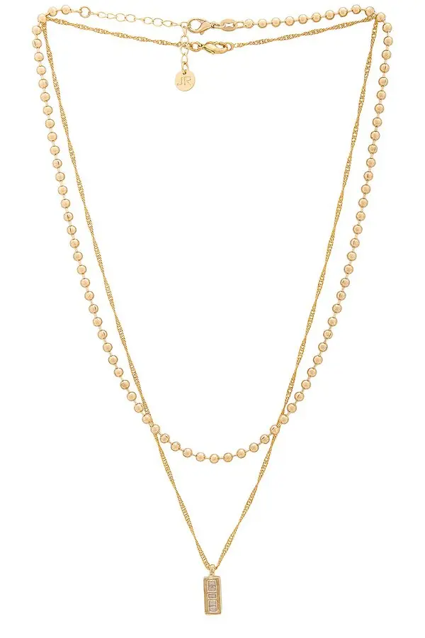 JORDAN ROAD Rendezvous Necklace Stack - 18k Gold Plated Brass