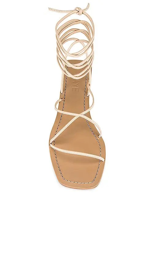 Raye Strappy Ankle Tie Sandals With Square Toe