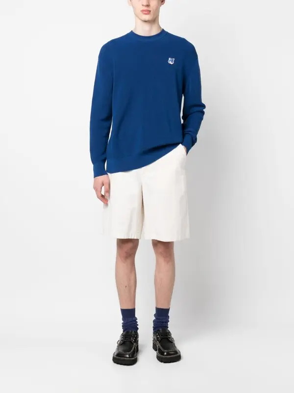 Maison Kitsuné Logo-patch Knit Jumper