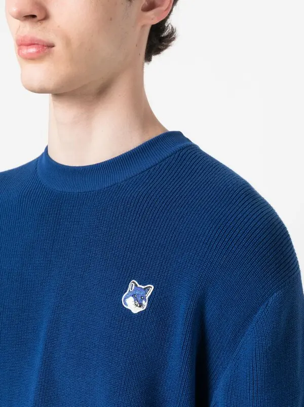 Maison Kitsuné Logo-patch Knit Jumper