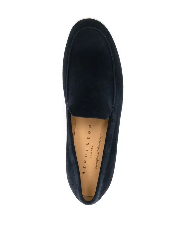 HENDERSON BARACCO Sirena Suede Boat Shoes - Blue