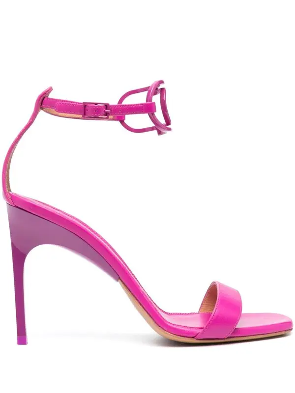 Off-White Pop Paperclip 100mm Leather Sandals