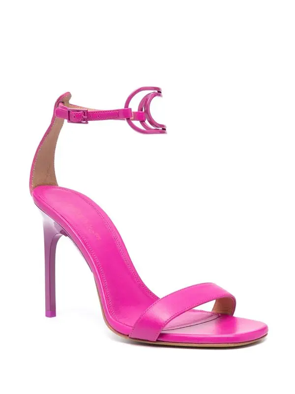 Off-White Pop Paperclip 100mm Leather Sandals