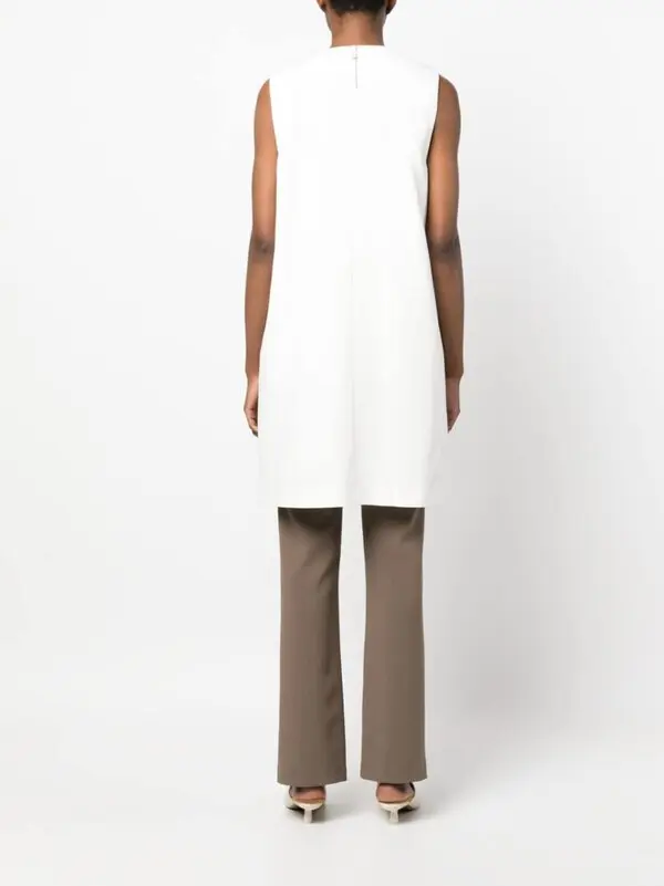 Lorena Antoniazzi Sleeveless V-neck Coat