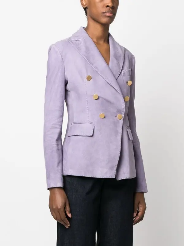 Tagliatore Double-breasted Suede Blazer