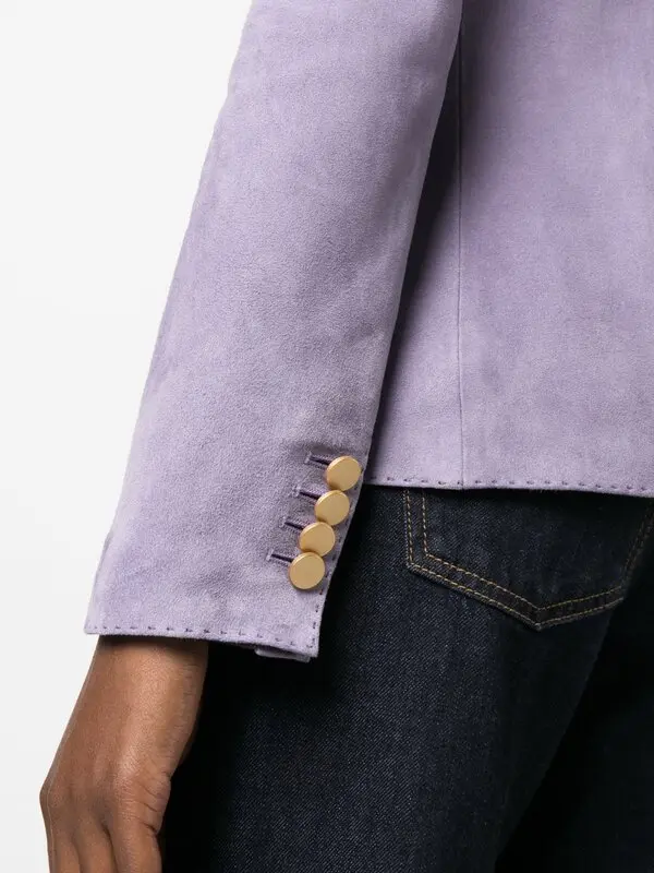 Tagliatore Double-breasted Suede Blazer