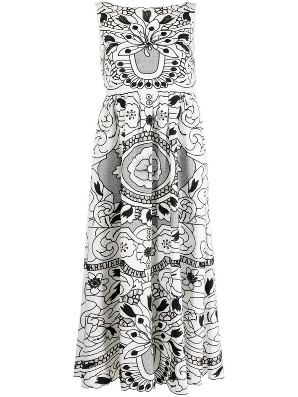 Red Valentino Graphic-print A-line Dress - White