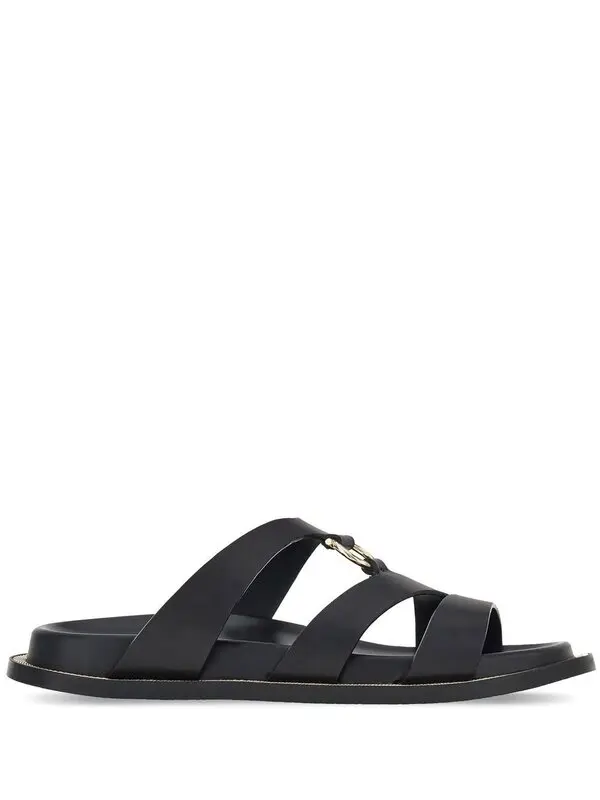 FERRAGAMO Gancini Leather Sandals
