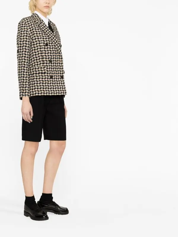 Kenzo Wavy Check Double-breasted Blazer