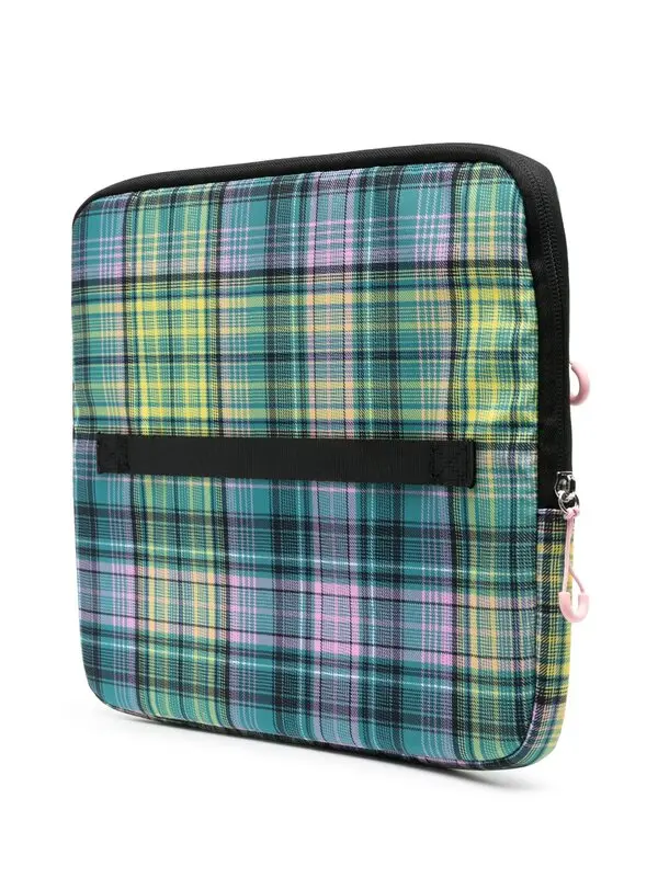GANNI Check-print Laptop Sleeve