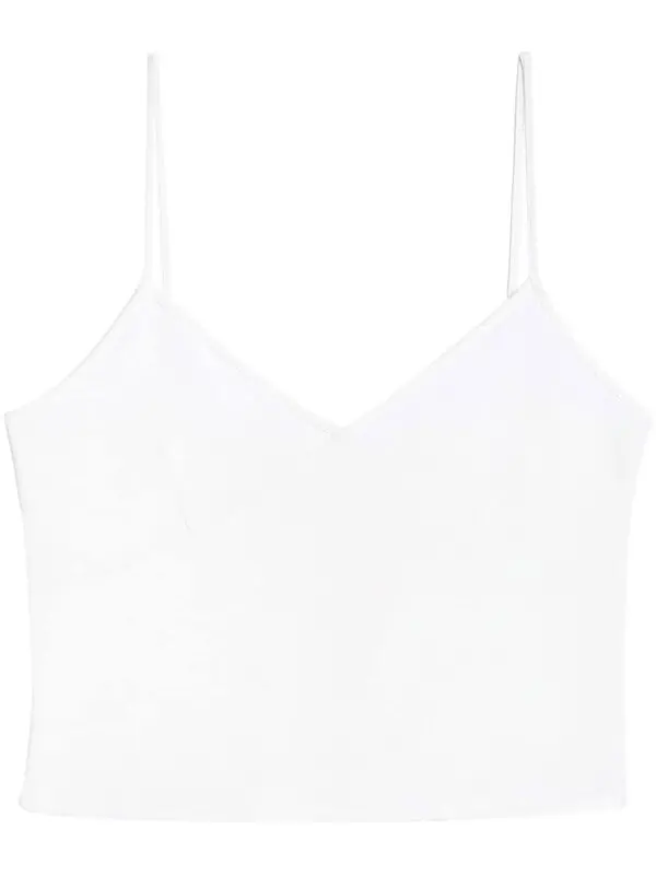Ami V-neck Camisole Top - White