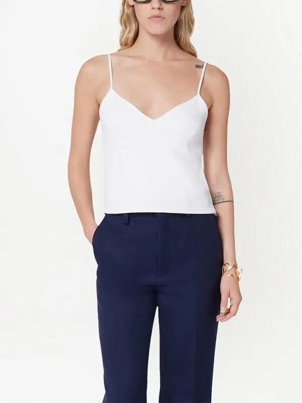 Ami V-neck Camisole Top - White