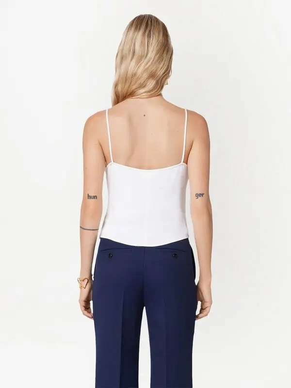 Ami V-neck Camisole Top - White