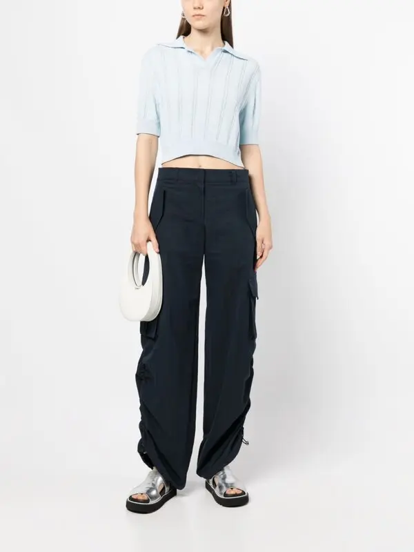 SYSTEM Drawstring Wide-leg Trousers