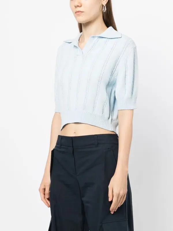 SYSTEM Knitted Cropped Top