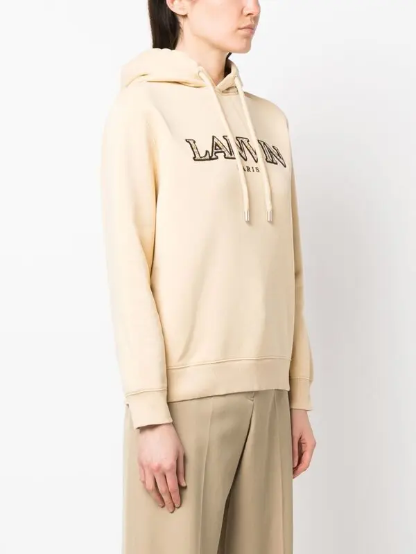 LANVIN Logo-embroidered Cotton Hoodie