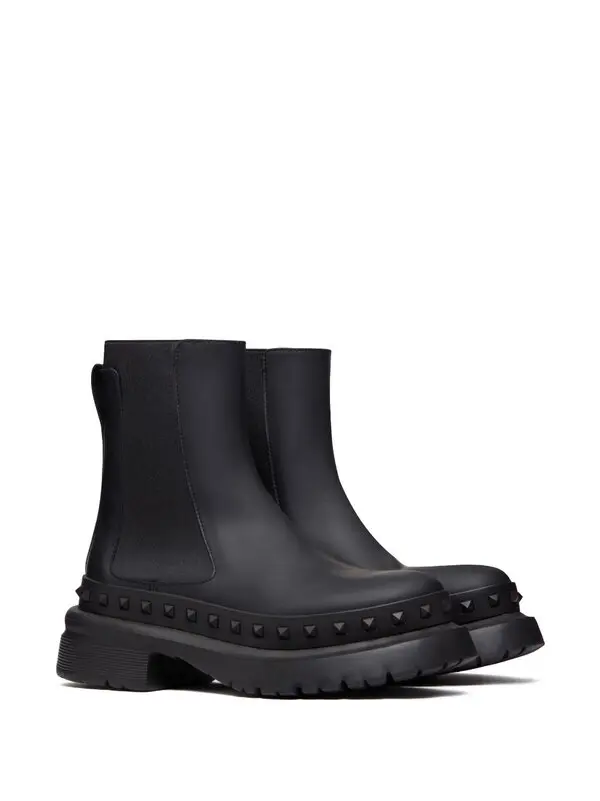 Valentino Garavani Rockstud Leather Ankle Boots