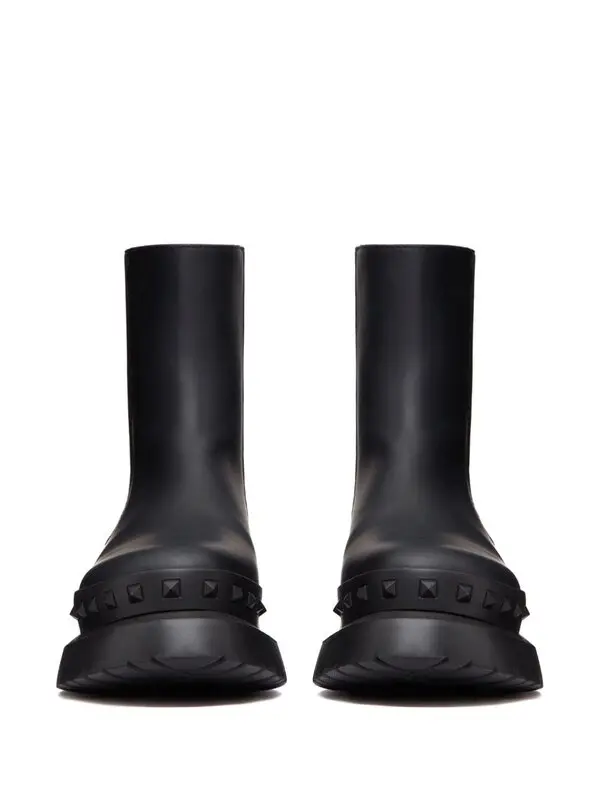 Valentino Garavani Rockstud Leather Ankle Boots
