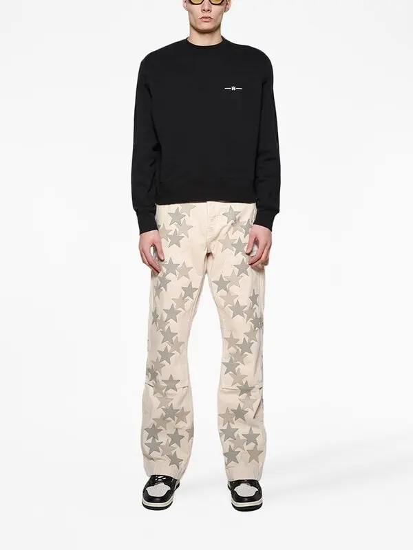 Amiri Star-print Straight-leg Trousers