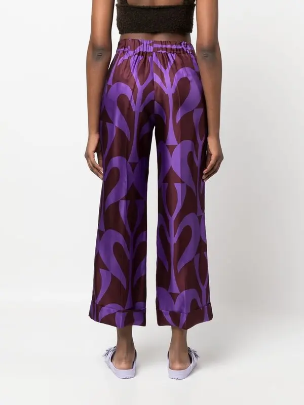 P.a.r.o.s.h Graphic-print High-waisted Trousers