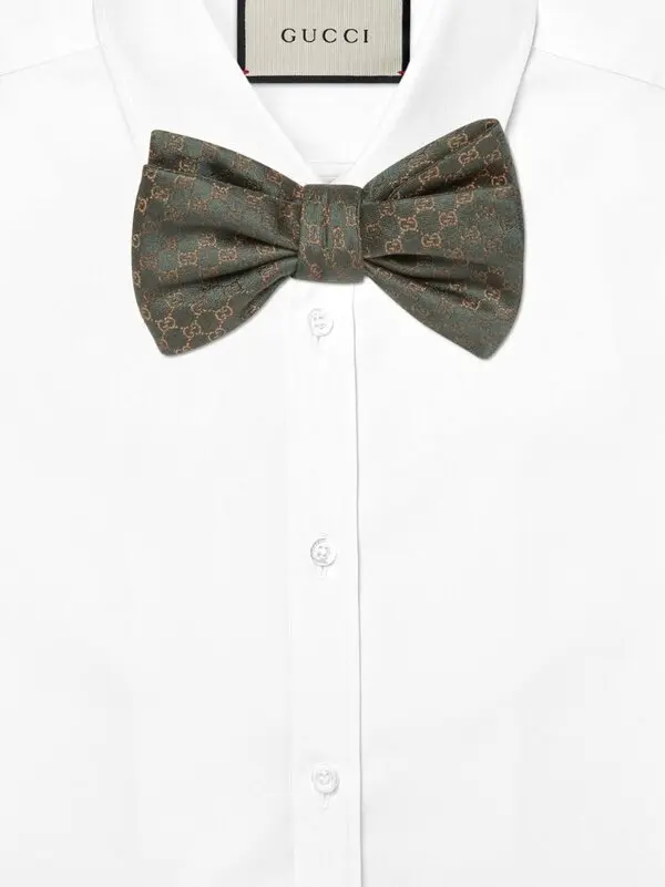 Gucci Gg Silk Bow Tie
