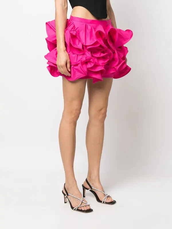 Rochas Ruffled Low-rise Mini Shorts