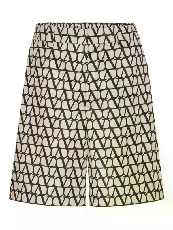 Valentino Garavani Toile Iconographe Bermuda Shorts - Neutrals