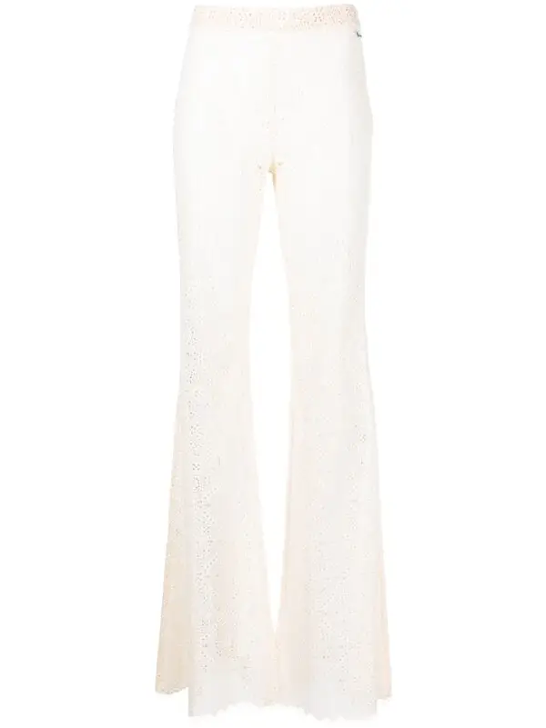 Dsquared2 Sheer Lace Flared Trousers