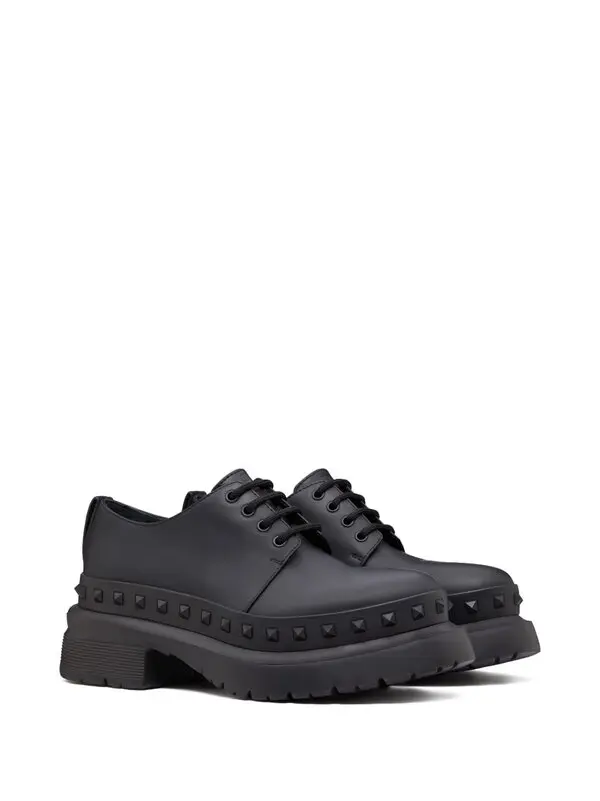 Valentino Garavani Rockstud Leather Derby Shoes