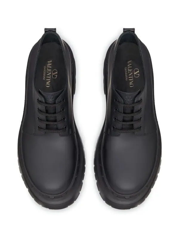 Valentino Garavani Rockstud Leather Derby Shoes