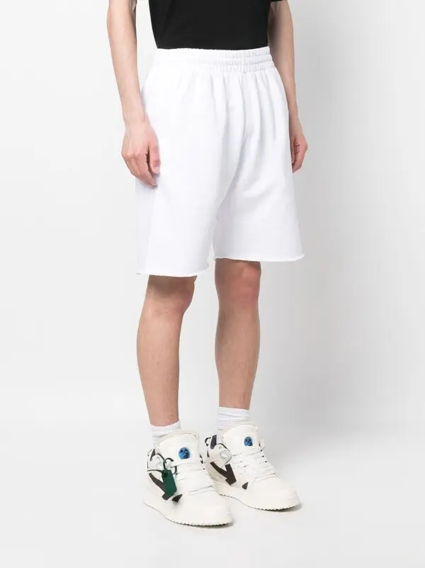 Off-White Scribble Diag Print Track Shorts - White