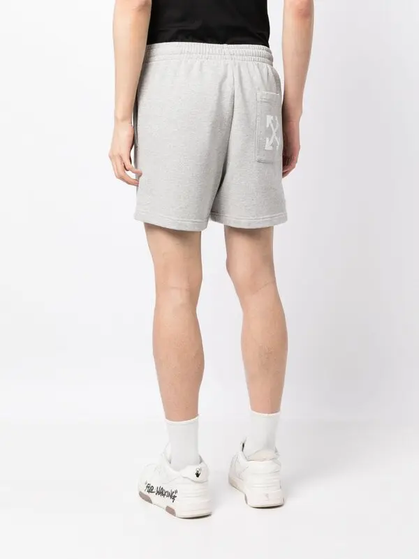 Off-White Logo-print Track Shorts - Grey