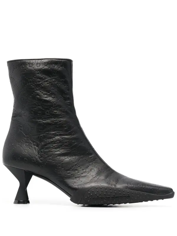 MARINE SERRE Leather Ankle Boots