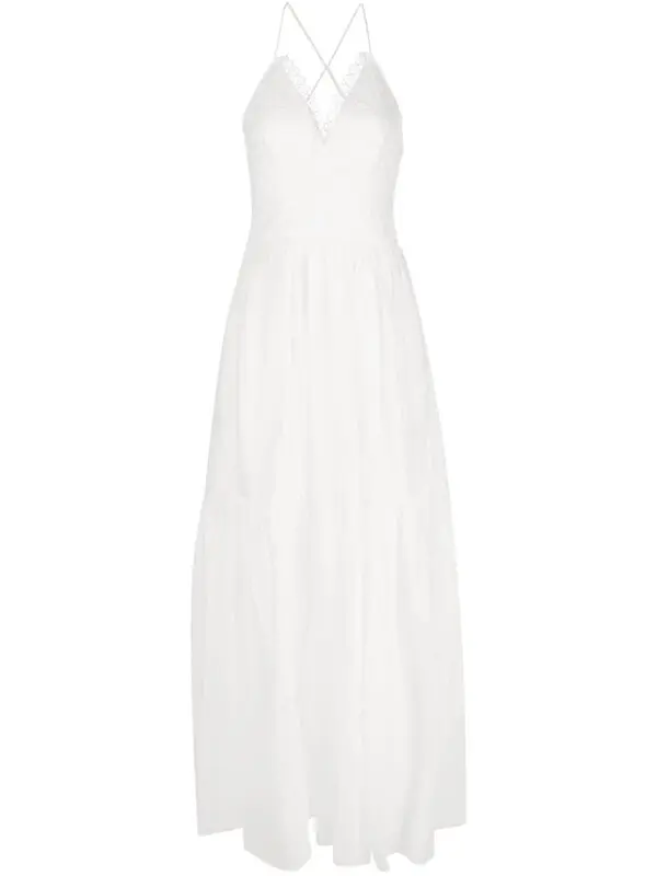 Ermanno Scervino Lace-Panel Maxi Dress In White - 53% Off | Editorialist