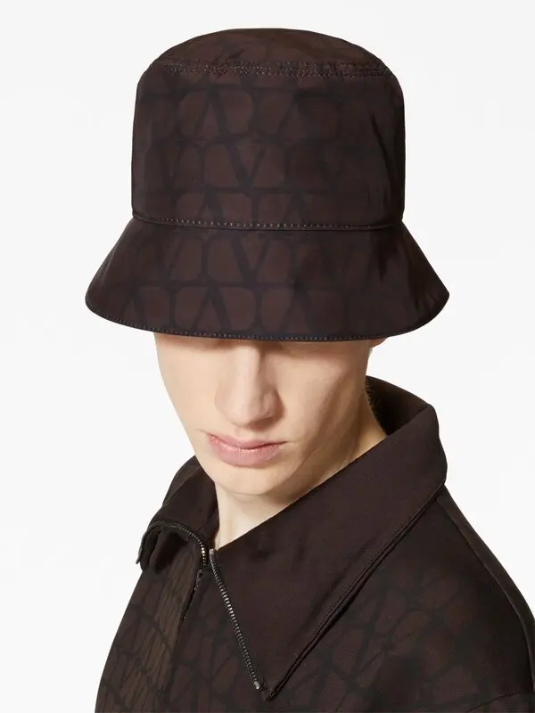 Valentino Garavani Toile Iconographe Bucket Hat - Brown