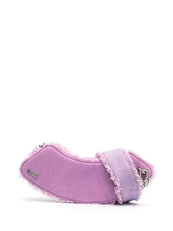 Gcds Medium Denim Shoulder Bag - Pink
