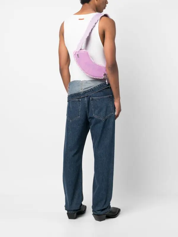 Gcds Medium Denim Shoulder Bag - Pink