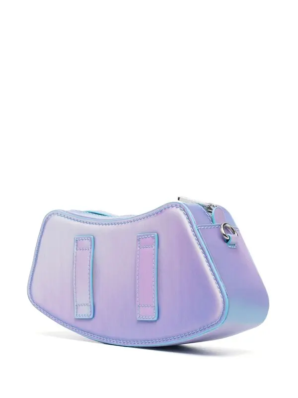 Gcds Comma Holographic Shoulder Bag - Blue
