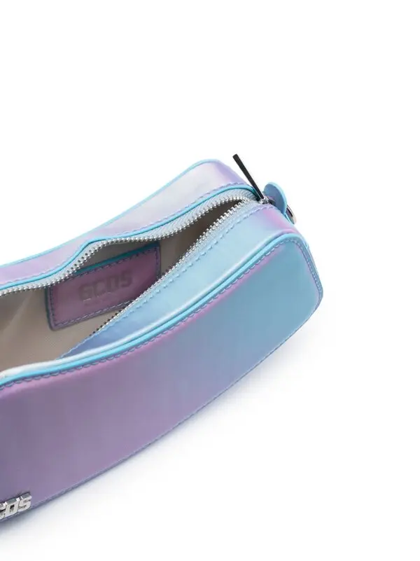 Gcds Comma Holographic Shoulder Bag - Blue