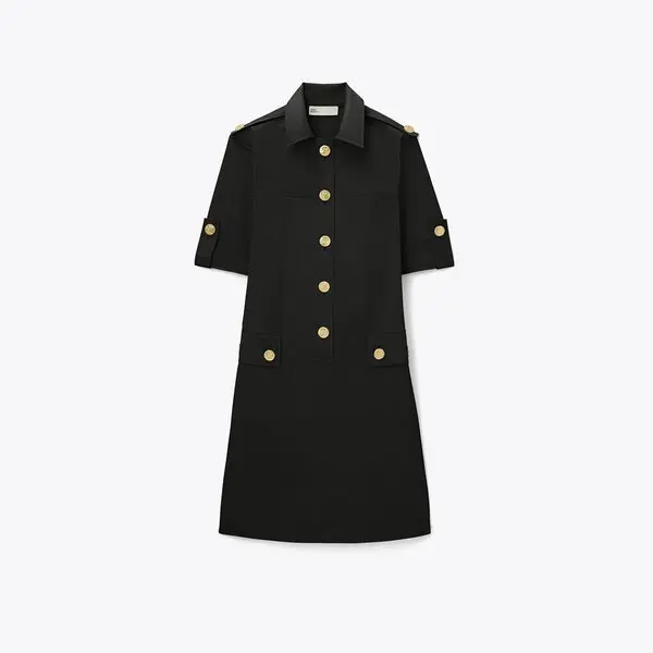Tory Burch Camp Shirt Dress - Black
